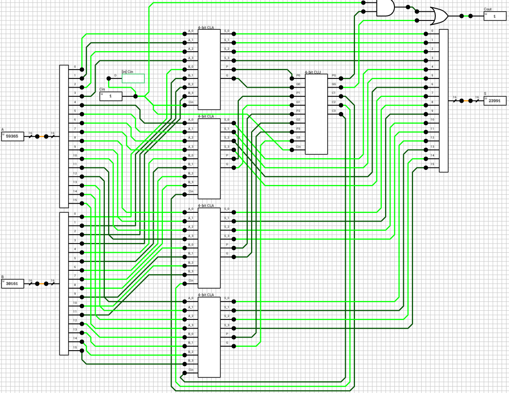 16 Bit Adder Wiring Draw